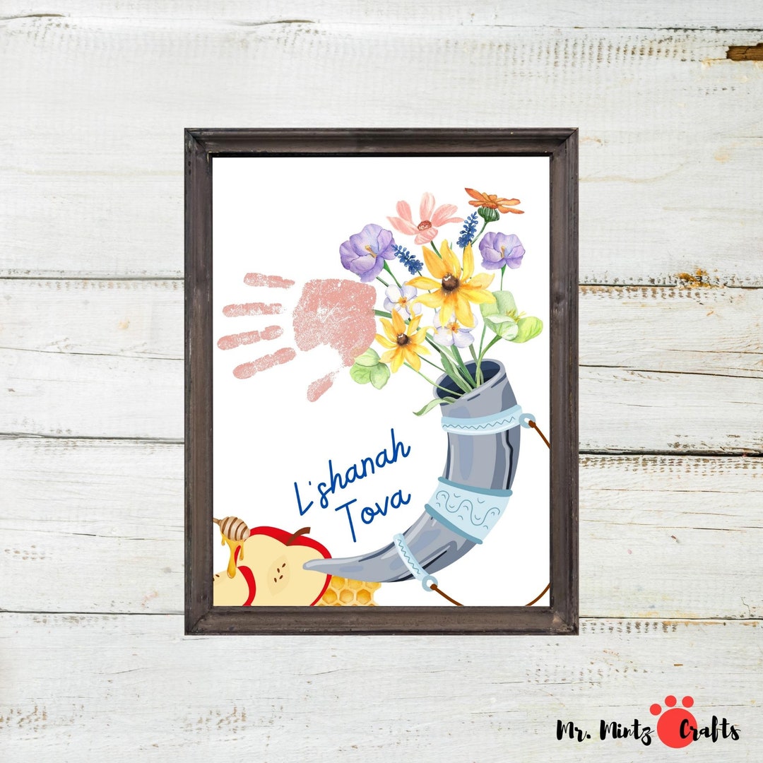 Rosh Hashanah Handprint Art Craft | Rosh Hashanah Card | Rosh Hashanah ...
