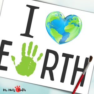 Earth Day Handprint Art Craft | Earth Day Printable for Kids | Happy ...