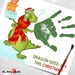 Handprint Dragon Card | Christmas Handprint Art Craft Template ...