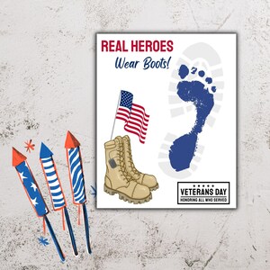 Veterans Remembrance Memorial Day handprint Art Craft Toddler ...