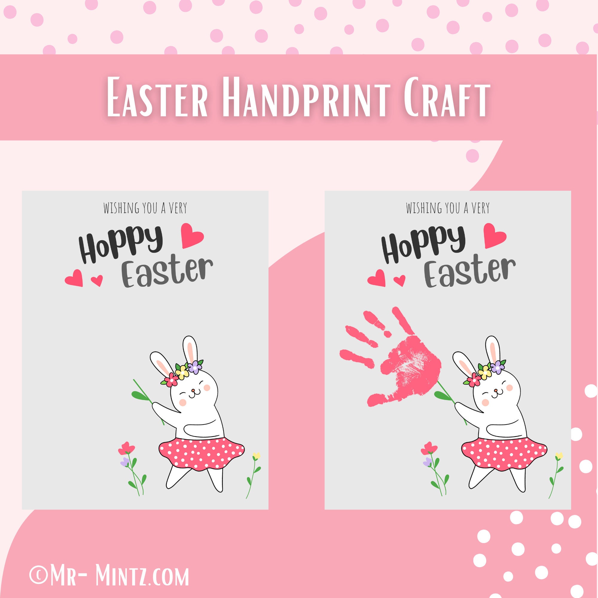 Easter Handprint Footprint Craft Bundle Hoppy Happy Easter - Etsy