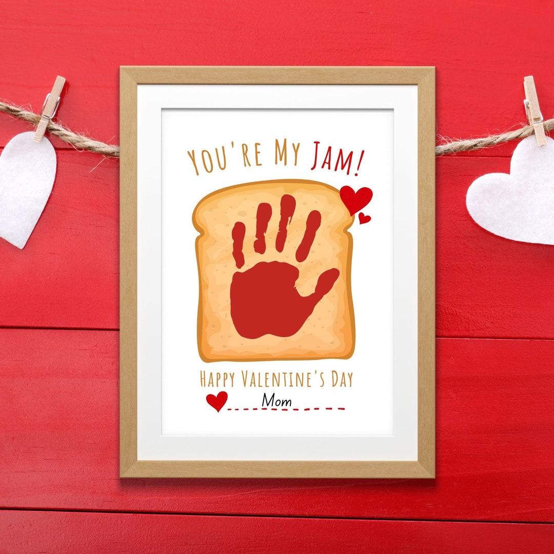 Valentines Handprint Art | You Are My Jam | Valentines Day Handprint ...