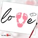 Valentines Day Love Handprint Footprint Art Craft Template Printable ...