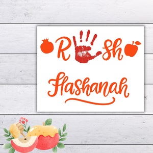 Rosh Hashanah Handprint Art Craft | Rosh Hashanah Card | Rosh Hashanah ...