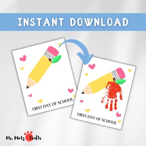 First Day of School Handprint Art Craft | Back to School Handprint ...