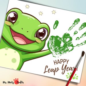 Leap Year Handprint Art Craft Activity Personalised Leap Year Birthday ...