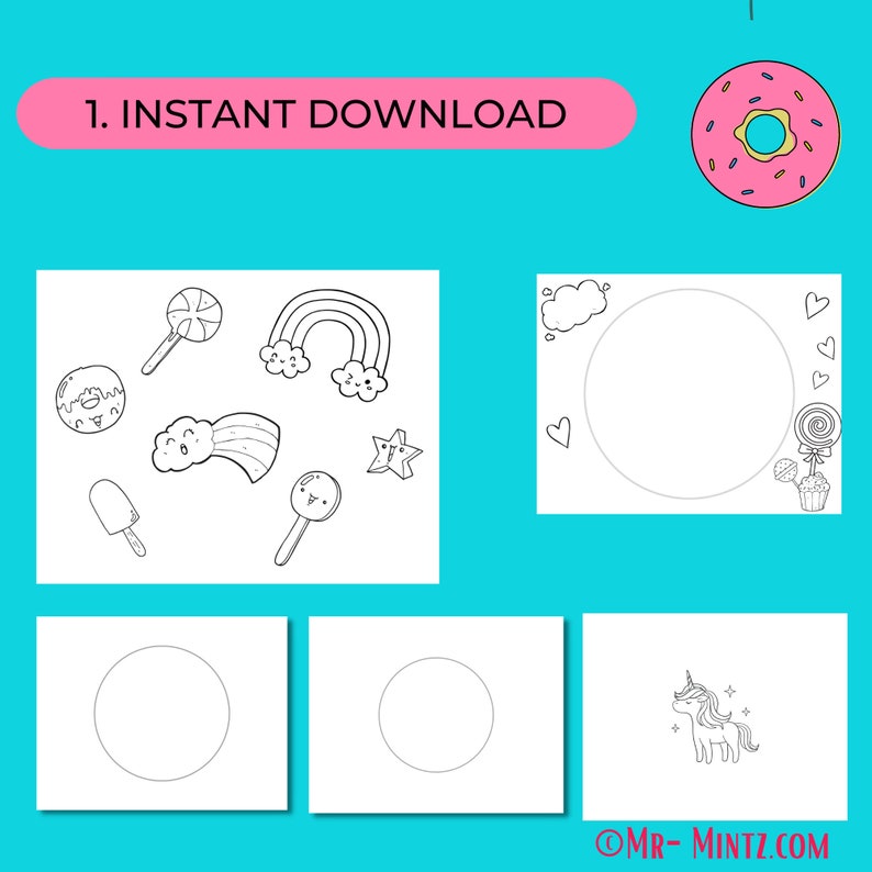 Unicorn Craft Kit | Rainbow Unicorns Kid Craft | Unicorn Printable ...