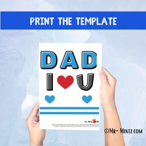 Father’s Day Pop-up Card Printable | DIY 3D Card for Dad Fathers Day ...