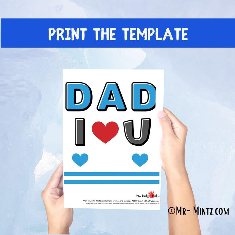 Father’s Day Pop-up Card Printable | DIY 3D Card for Dad Fathers Day ...