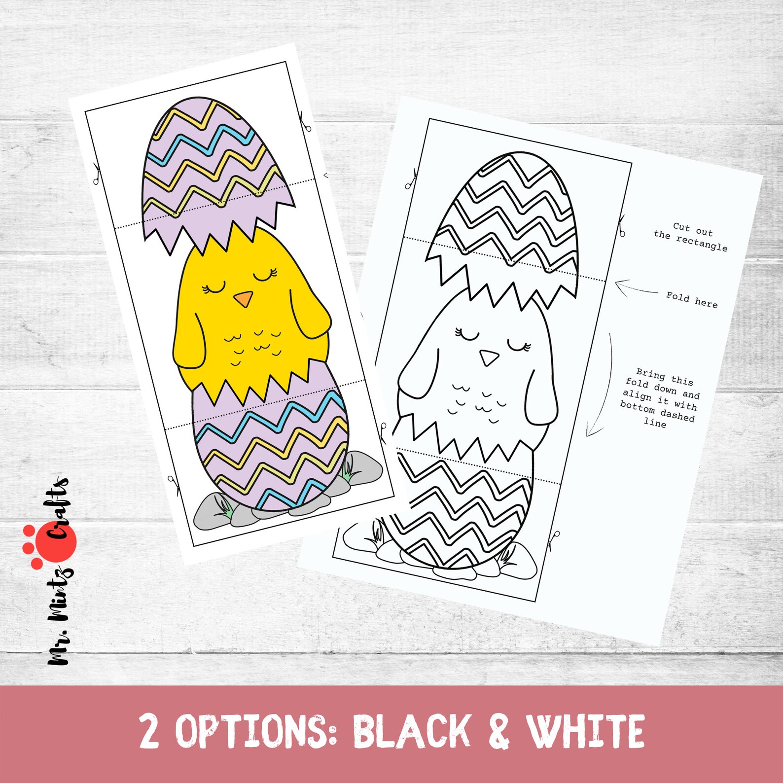 Easter Egg Folding Surprise Craft or Card Easter Bunny - Etsy