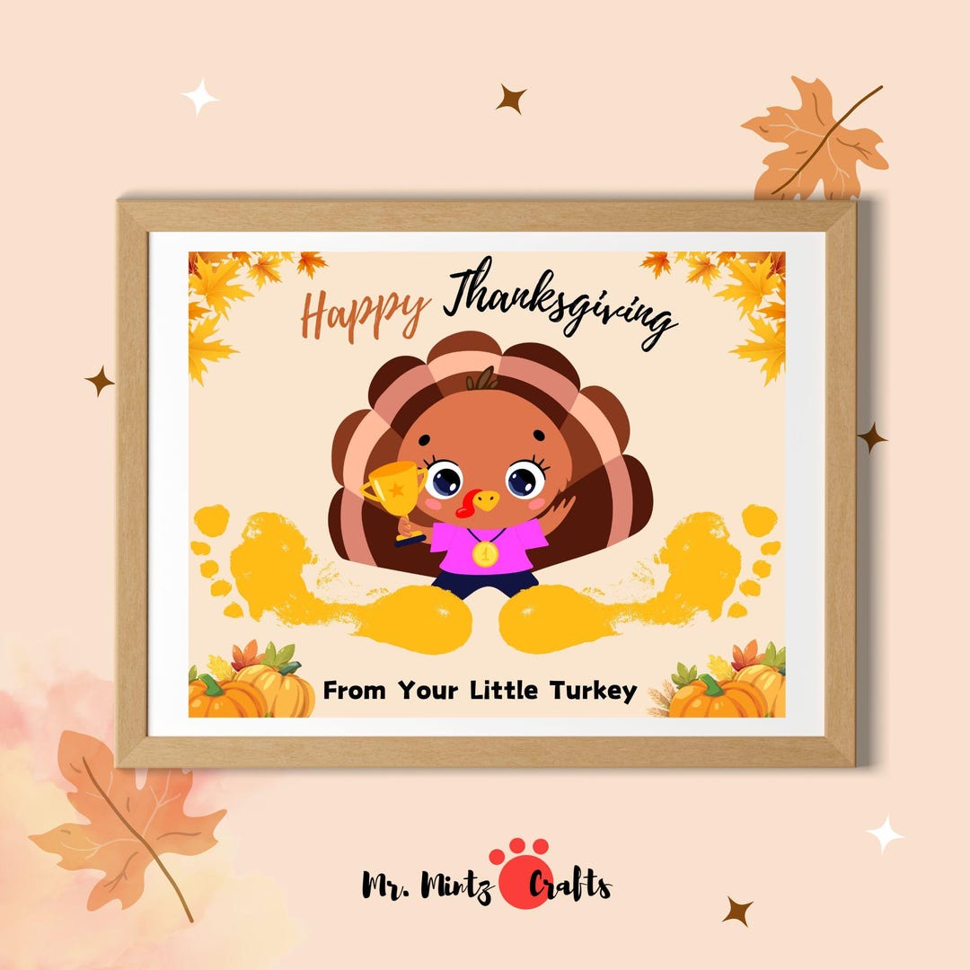Thanksgiving Turkey Handprint Footprint Art Craft for Kids | From Your ...