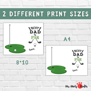 Best Dad by Par Fathers Day Handprint Art Craft Printable | Golf Dad ...