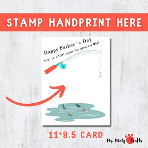 Handprint Art Craft Gifts for Dad | Fathers Day Fishing Gift From ...