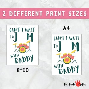 Handprint Art Craft Father's Day Gift for Dad Daddy Musician Drummer ...