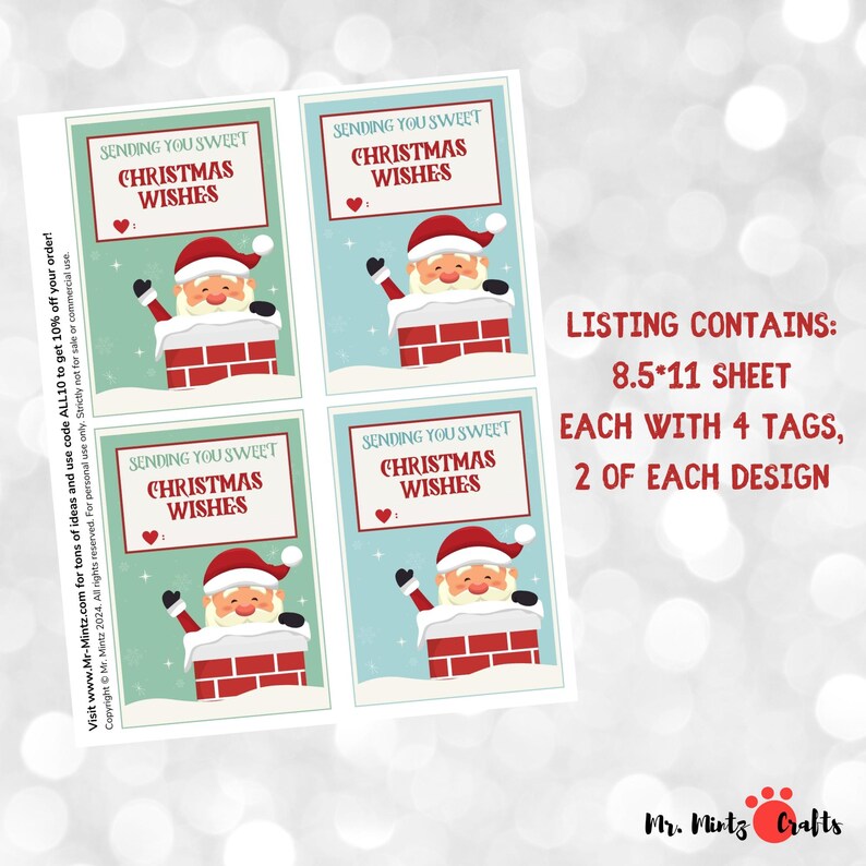 Santa Claus Candy Cane Holder Template | Candy Cane Gram | Christmas ...