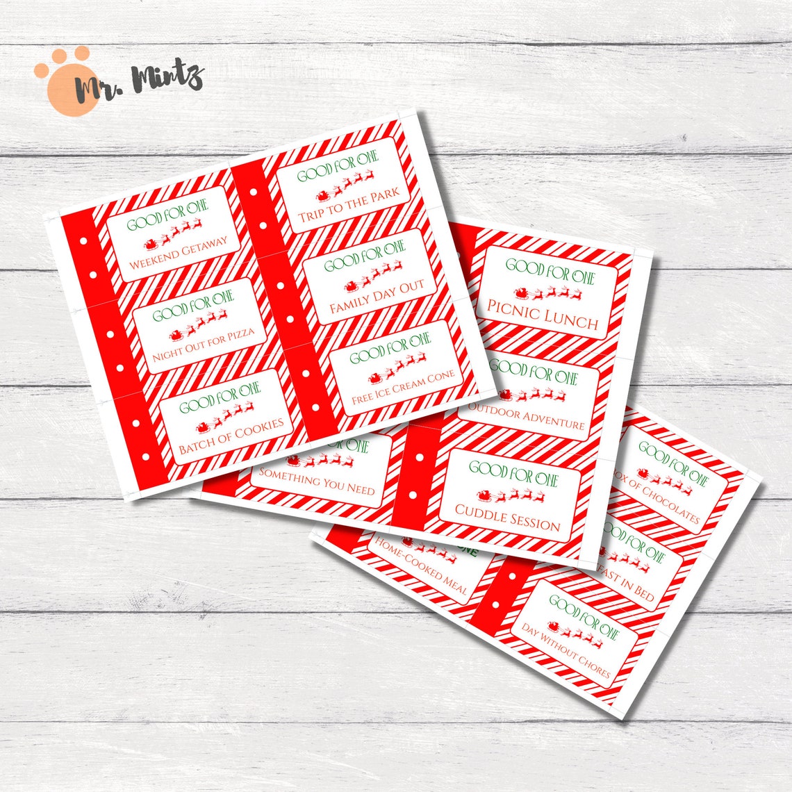 Christmas Coupon Book Stocking Stuffer Printable Coupon - Etsy