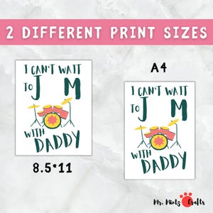 Handprint Art Craft Father's Day Gift for Dad Daddy | Musician Drummer ...