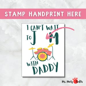 Handprint Art Craft Father's Day Gift for Dad Daddy | Musician Drummer ...