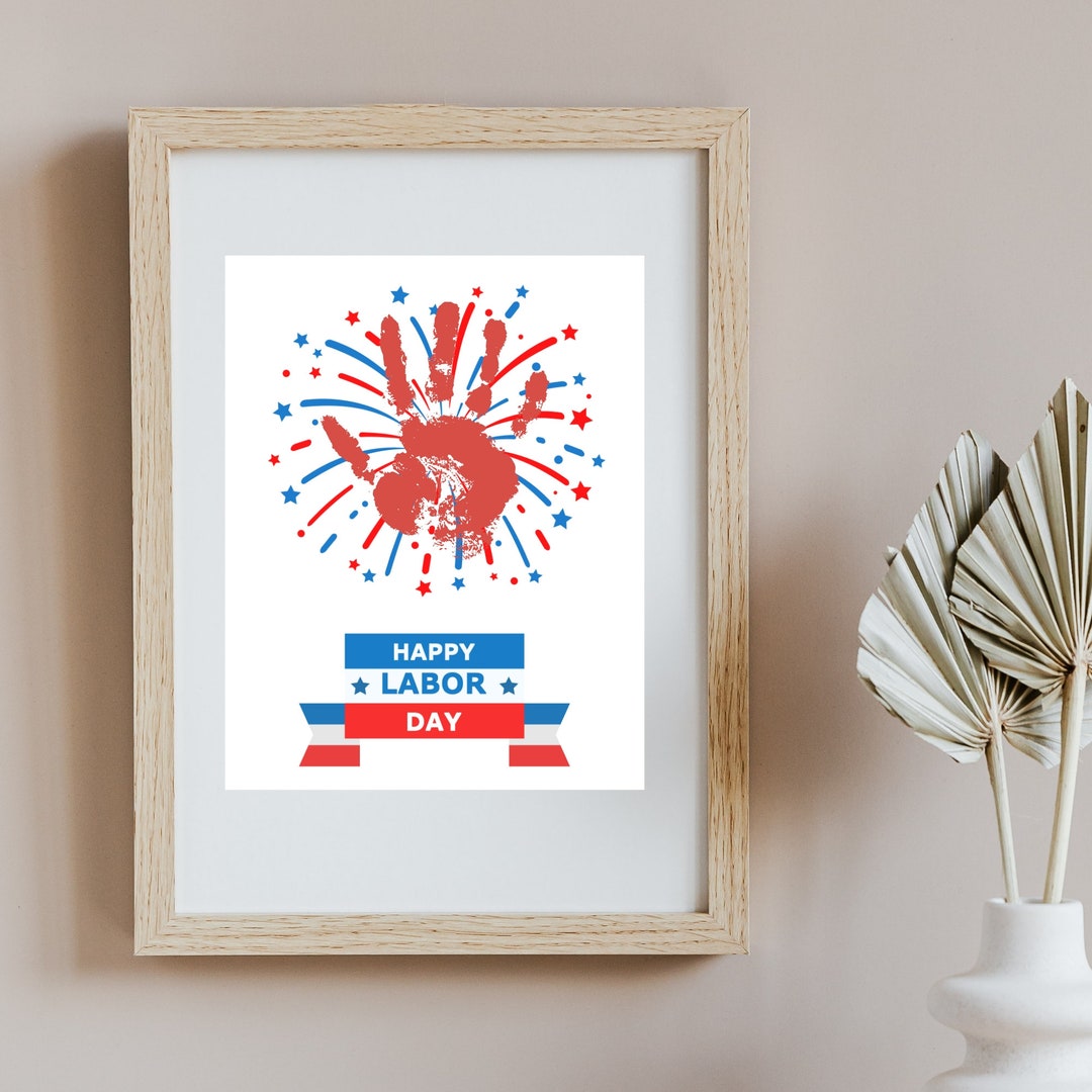 Labor Day Handprint Art Craft | Firework Handprint Art | Happy Labor ...