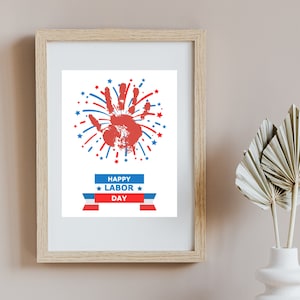 Labor Day Handprint Art Craft | Firework Handprint Art | Happy Labor ...