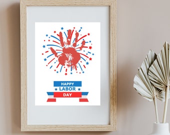 Labor Day Handprint Art Craft Patriotic Preschool Printables Activities ...