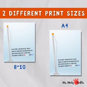 Flag Poem Labor Day Handprint Keepsake Art Craft Printable | USA ...