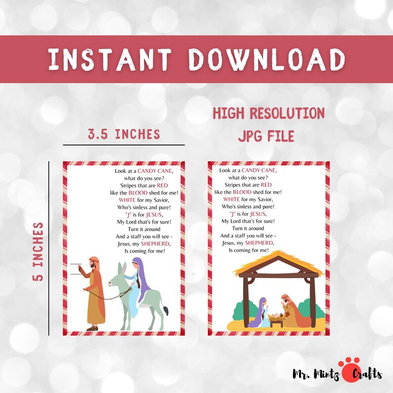 Candy Cane Legend | Legend of the Candy Cane Card Printable | Candy ...