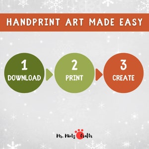 Handprint Dragon Card | Christmas Handprint Art Craft Template ...
