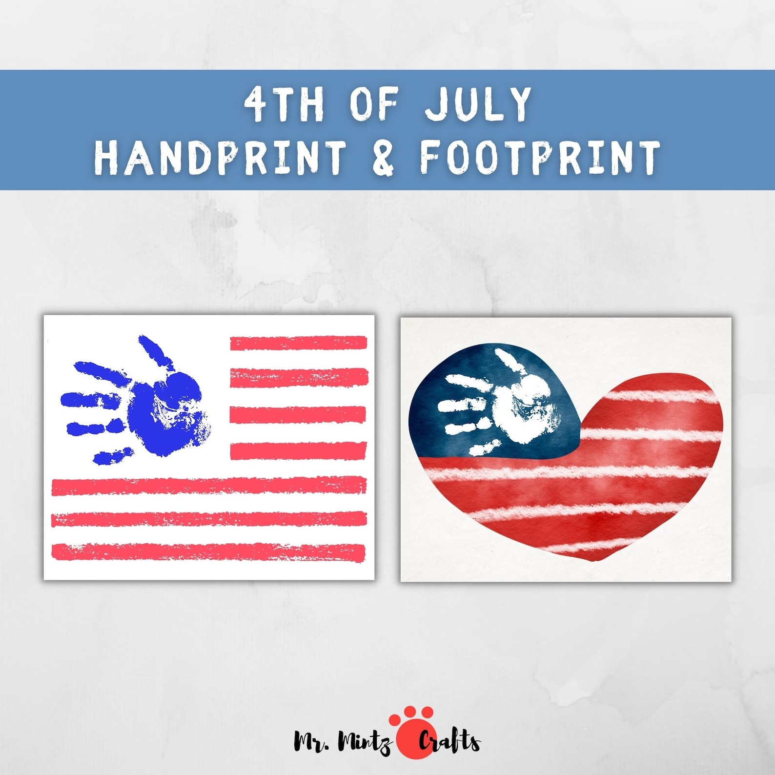 Fourth of July Handprint Footprint Art Crafts | Patriotic Crafts ...