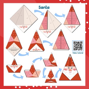 Christmas Origami Kit: 3d Christmas Tree Santa Grinch - Etsy UK