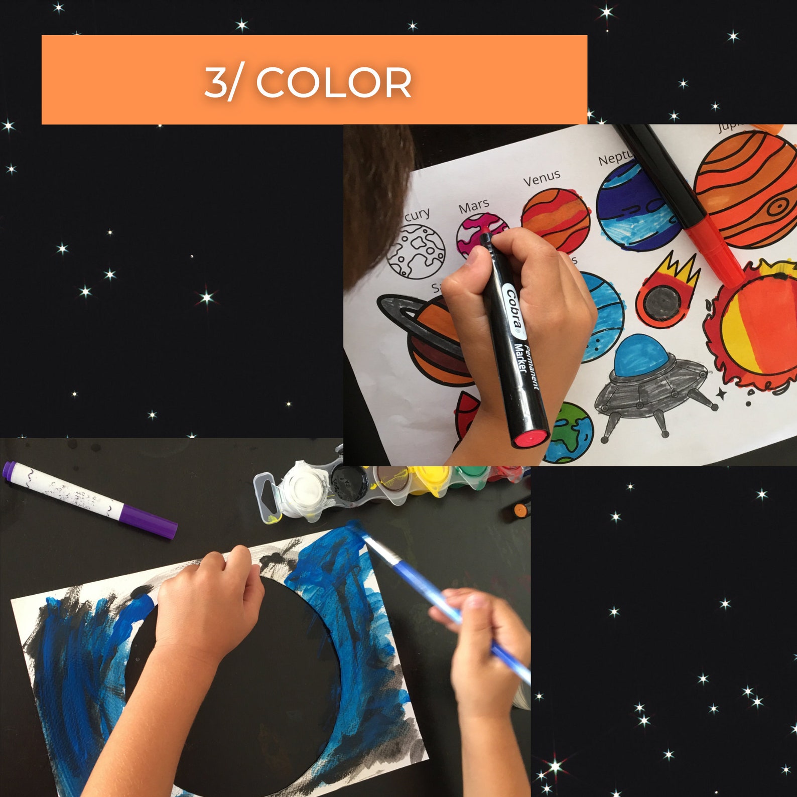 Solar System Model Planets Printable Solar System | Etsy