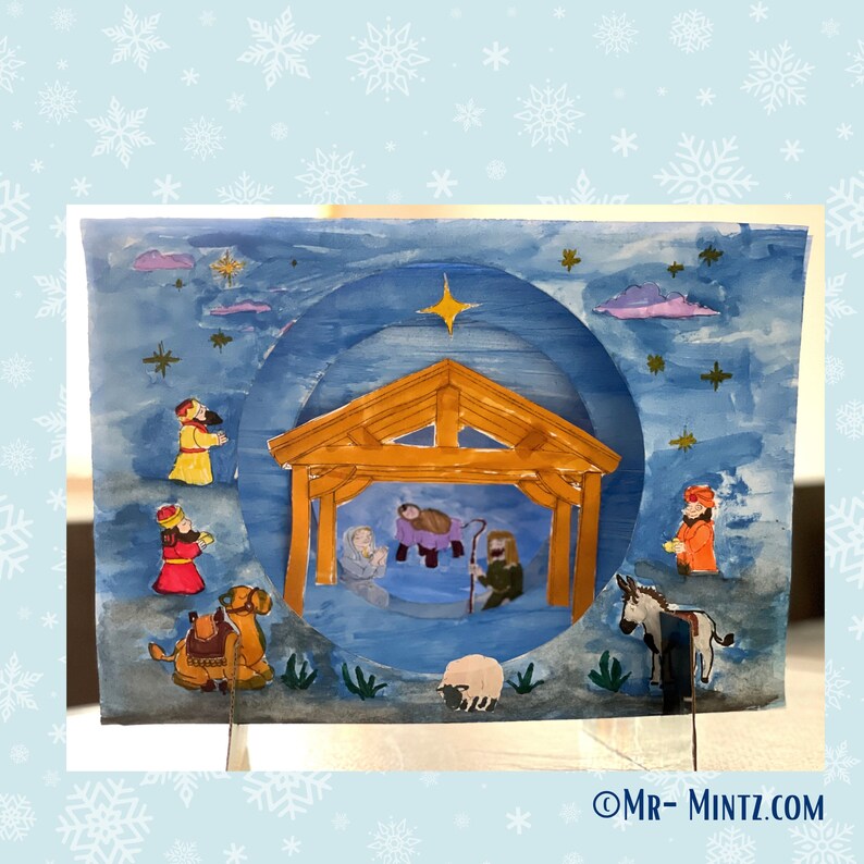 Printable Nativity Scene Nativity Activities for Kids - Etsy
