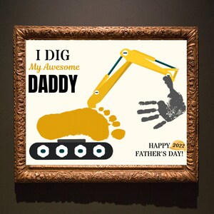 Handprint Footprint Art Craft Father's Day Gift for - Etsy