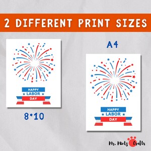 Labor Day Handprint Art Craft | Firework Handprint Art | Happy Labor ...