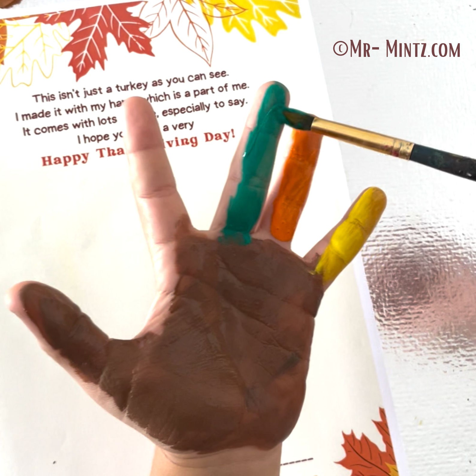 Thanksgiving Handprint Poem Art Craft Activities for Kids - Etsy