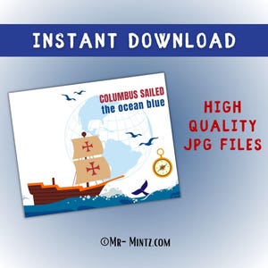 Columbus Day Handprint Craft Printable Explorer Activity for Kids With ...