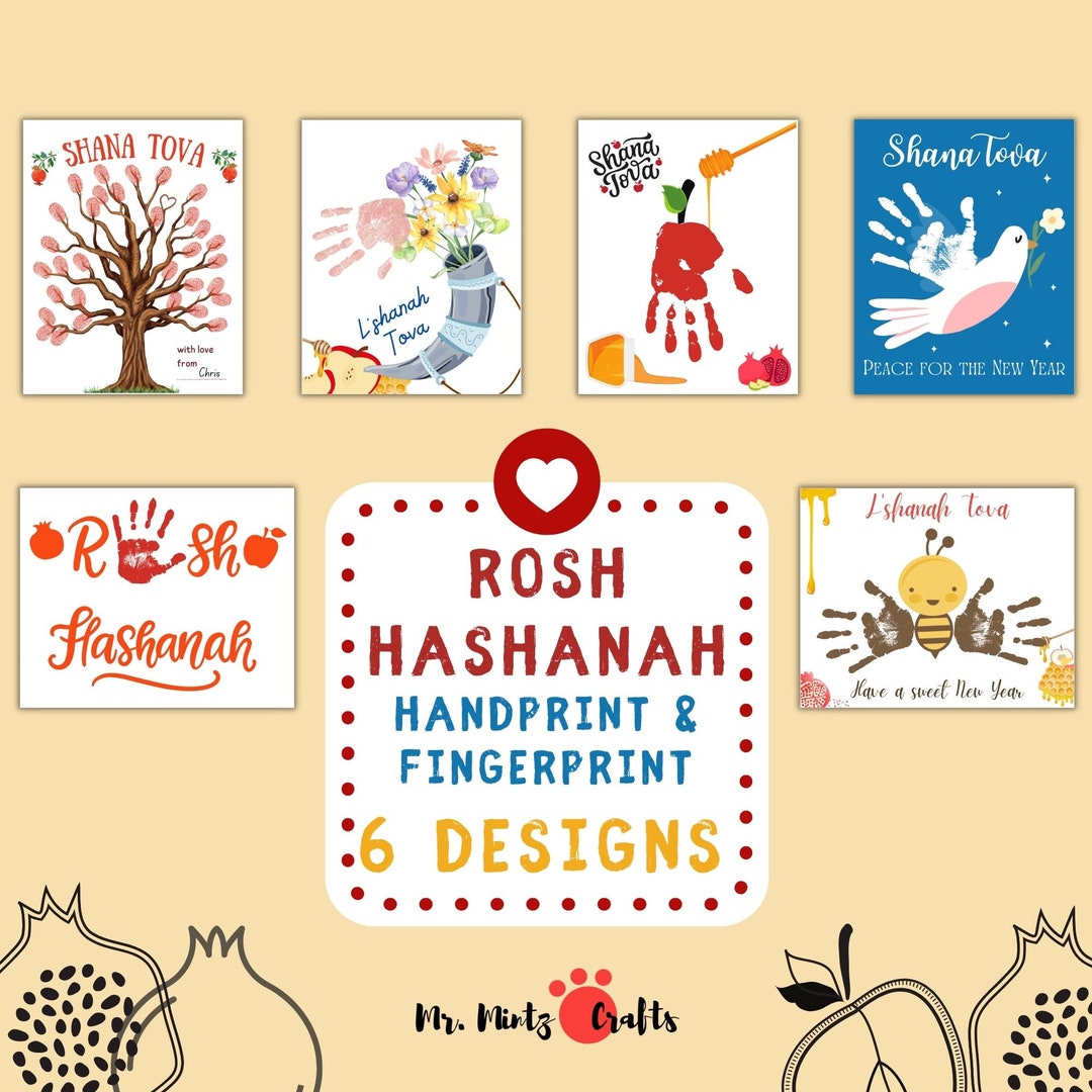 Rosh Hashanah Handprint Art Craft | Rosh Hashanah Card | Rosh Hashanah ...