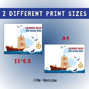 Columbus Day Handprint Craft Printable Explorer Activity for Kids With ...