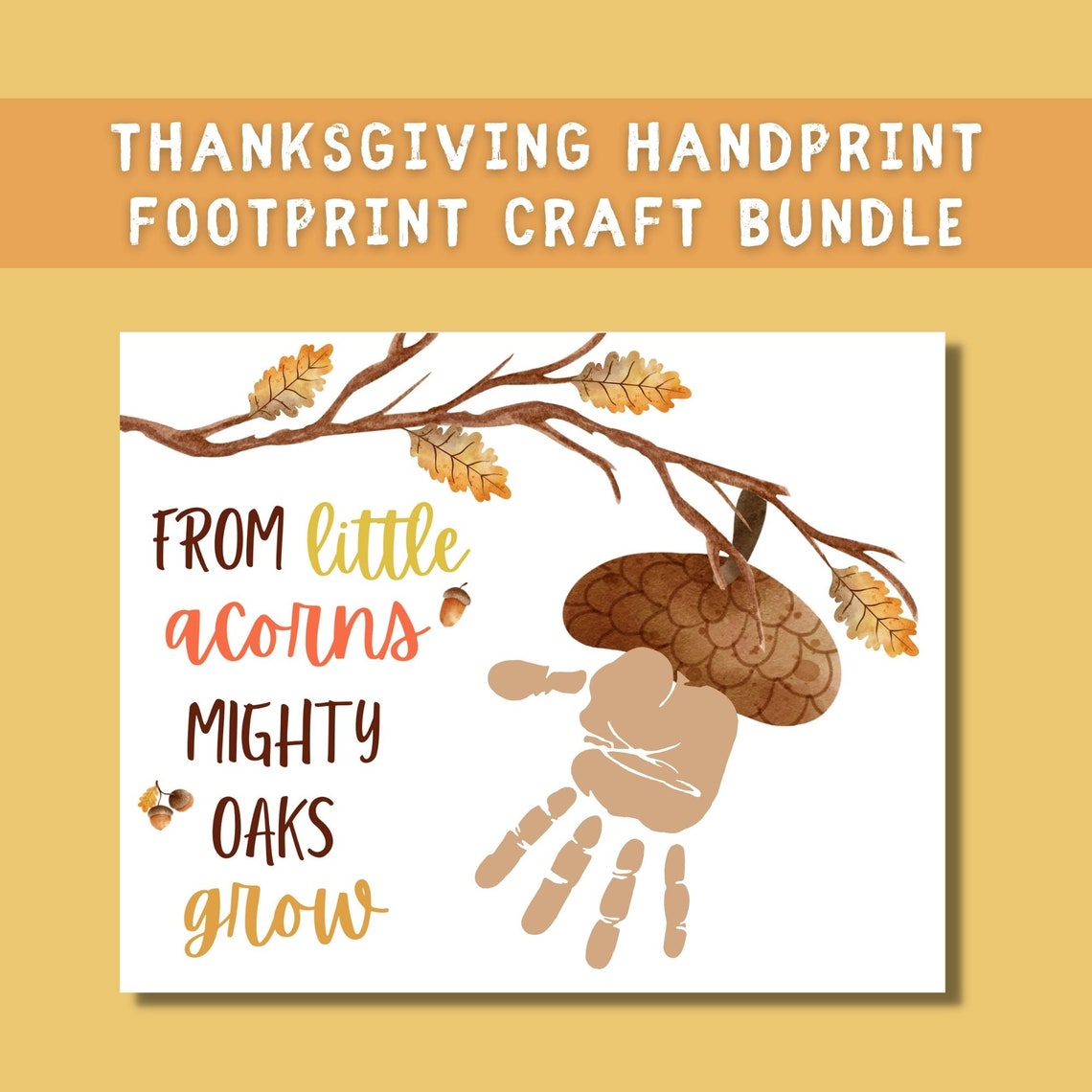 Thanksgiving Handprint Footprint Art Craft Bundle Turkey - Etsy