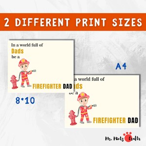 Firefighter Fathers Day Gift | Fathers Day Handprint Art Craft ...