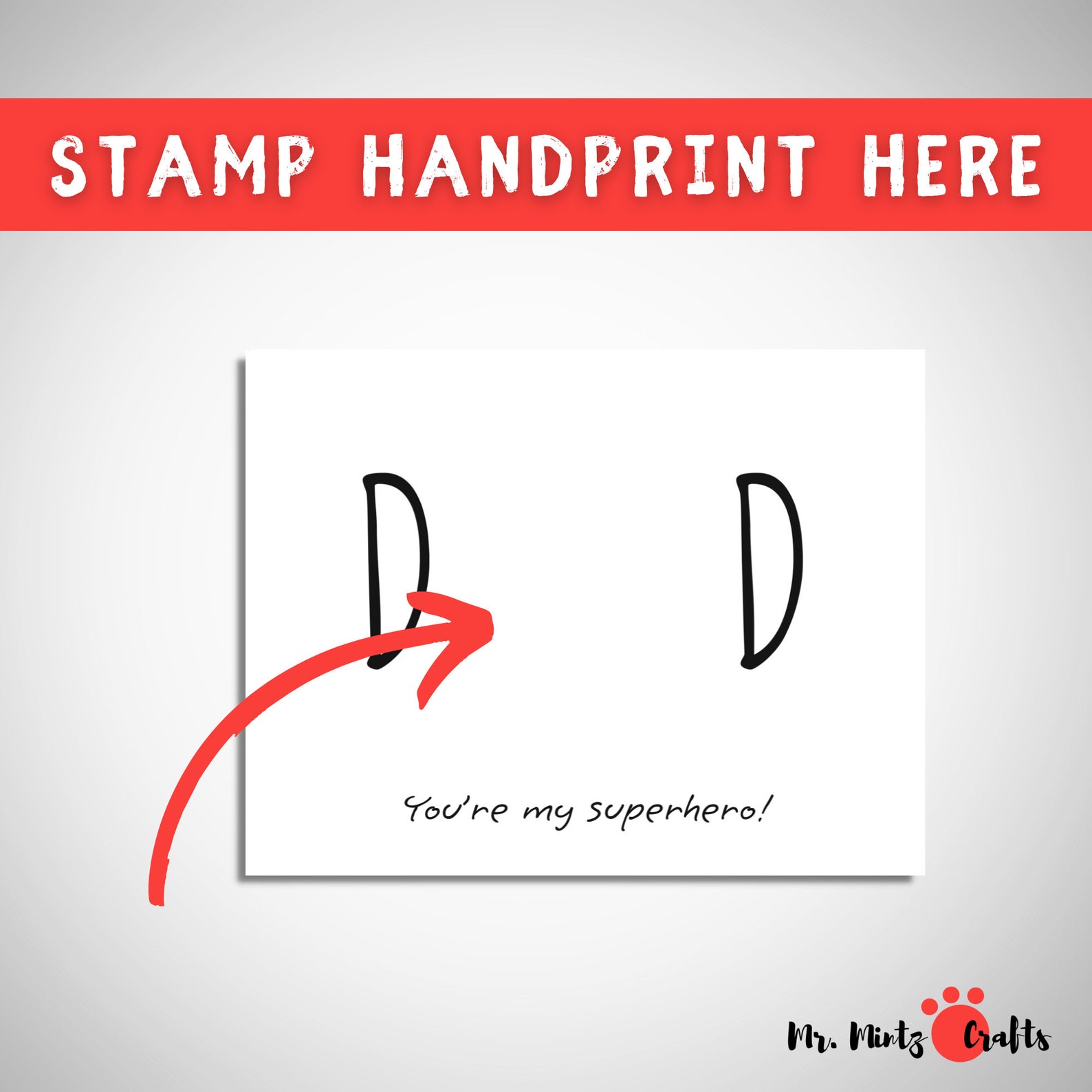 You Are My Superhero Gift for Dad From Kids | Daddy Superhero Handprint ...