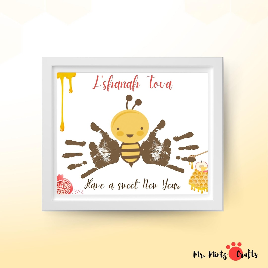Rosh Hashanah Handprint Art Craft | Rosh Hashanah Card | Rosh Hashanah ...