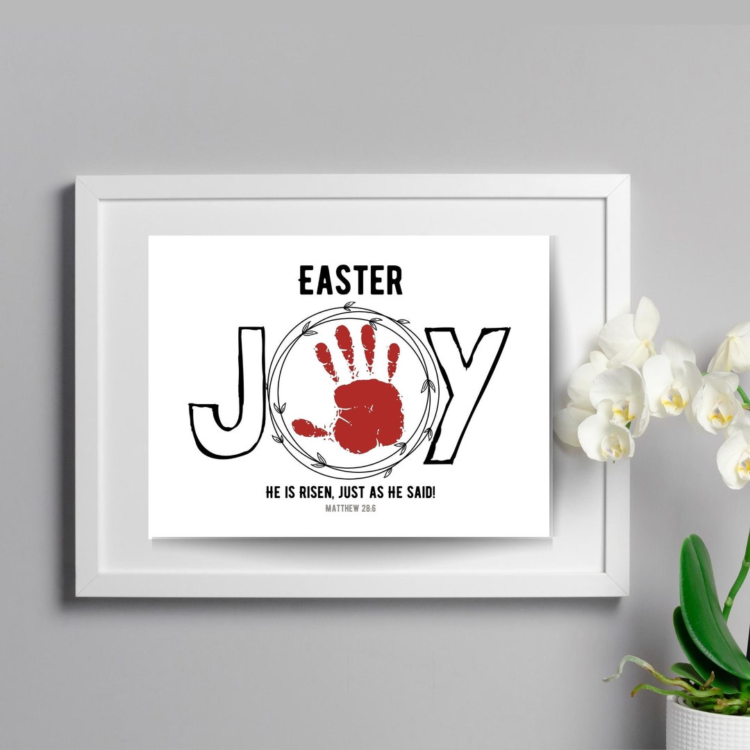 Easter Handprint Art Craft | Christian Easter Coloring Page Worksheet ...