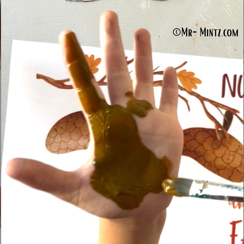 Thanksgiving Handprint Footprint Art Craft for Kids Fall - Etsy