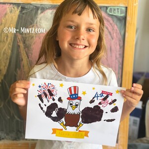 Fourth of July Handprint Art Craft | Eagle Handprint Art | Happy 4th of ...