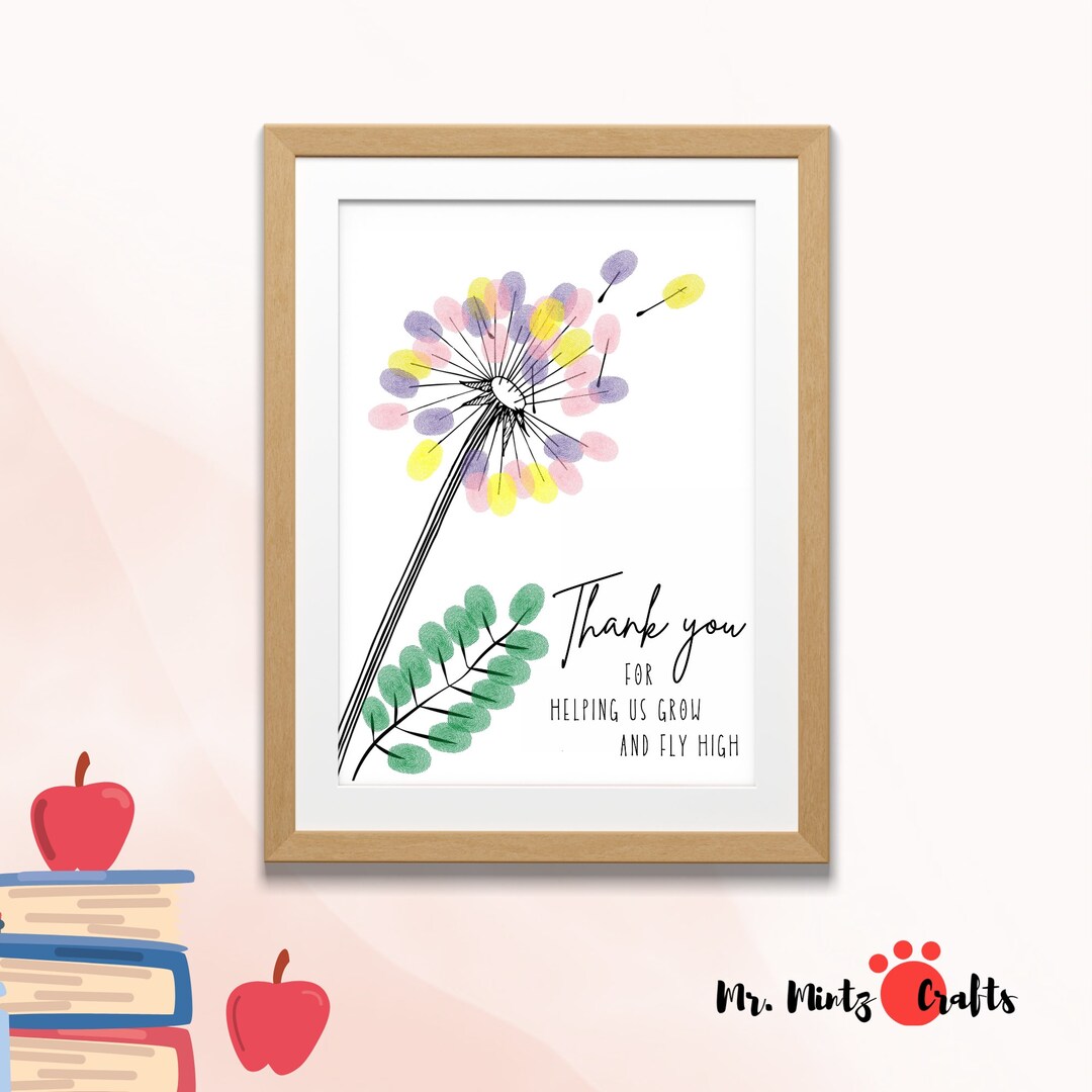Teacher Appreciation Week Gift Handprint Art Craft Printable | Thank ...