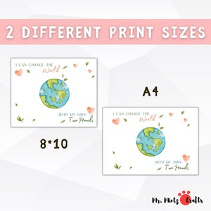 Earth Day Handprint Art Craft | Earth Day Printable for Kids | Happy ...