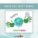 Earth Day Handprint Craft Earth Day Printable Kids Earth Day Activities ...