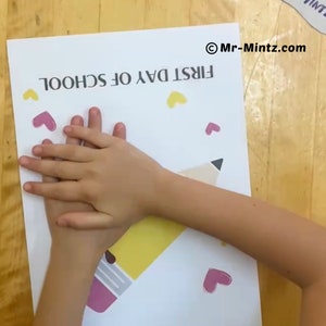 First Day of School Handprint Art Craft | Back to School Handprint ...
