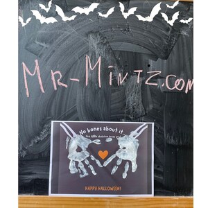 Halloween Handprint Art Craft Printable | Skeleton Craft for Kids ...